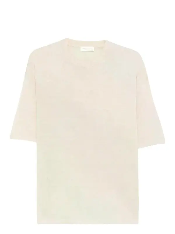 ROBERTO COLLINA Crew Neck T-shirt - Neutrals