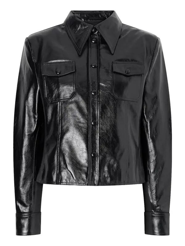 WILLY CHAVARRIA Chavela Leather Biker Jacket - Black