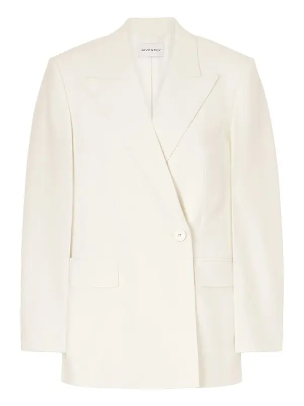 Givenchy Double-breasted Wool And Mohair-blend Cady Blazer - White