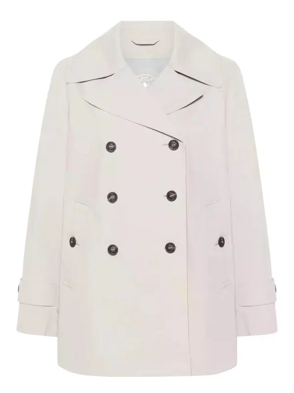 SAVE THE DUCK Logo-appliqué Trench Coat - Grey