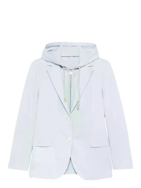 Eleventy Hooded Blazer - Blue