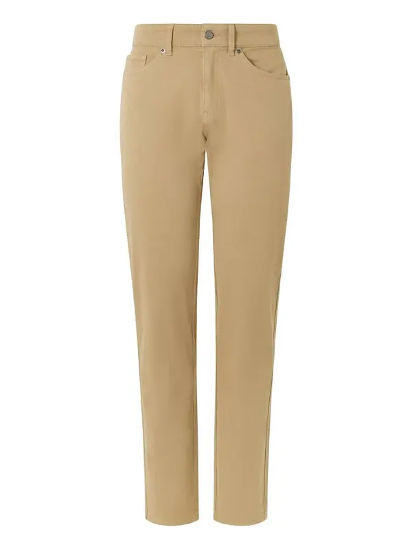 Peter Millar Crown Straight-leg Stretch Cotton-blend Trousers - Beige
