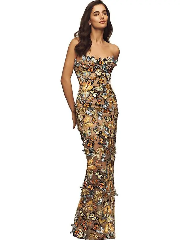 BRONX AND BRONCO Bella Butterfly Gown - Multi