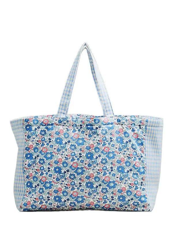 Stoney Clover Lane Liberty Fabric Everything Tote - Blue Floral