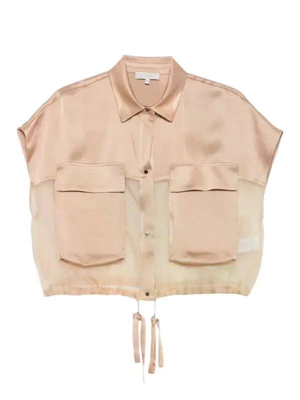 Antonelli Firenze Tie-detail Shirt - Neutrals