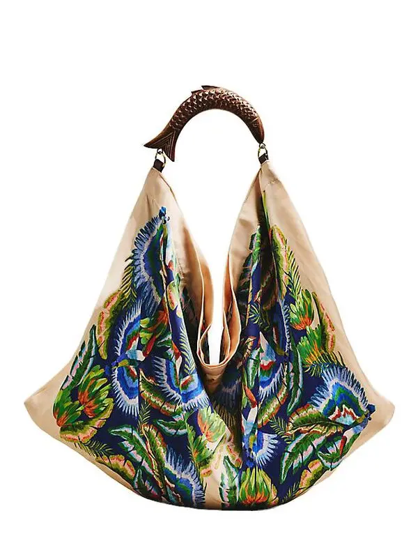 Farm Rio Satin Scarf Medium Bag - Sunny Paradise