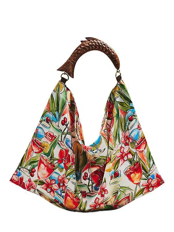 Farm Rio Printed Satin Mini Bag - Cocktail