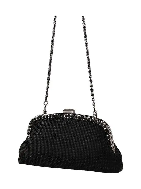 Badgley Mischka Brielle Crystal Clutch Bag - Black