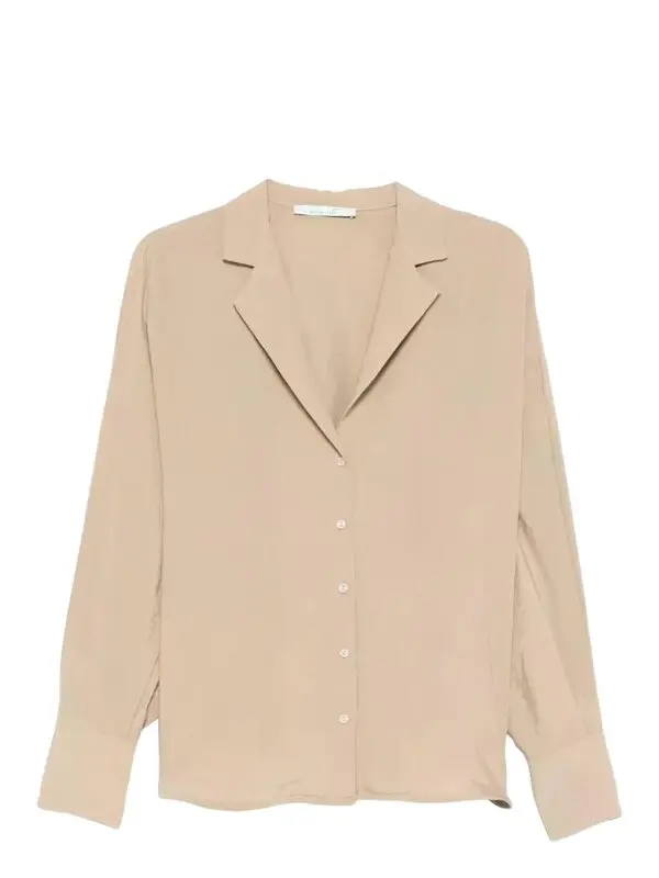 PHILIA LOFT Buttoned V-neck Shirt - Neutrals
