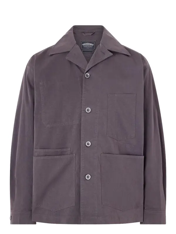 FRIZMWORKS Relaxed Cotton-blend Twill Blouson Jacket - Gray