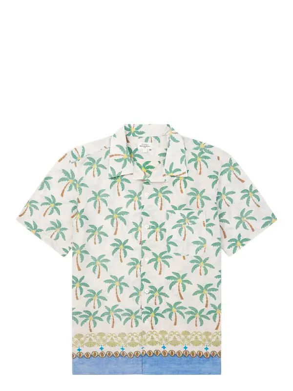 Hartford New Palmito Printed Cotton Shirt - Neutrals