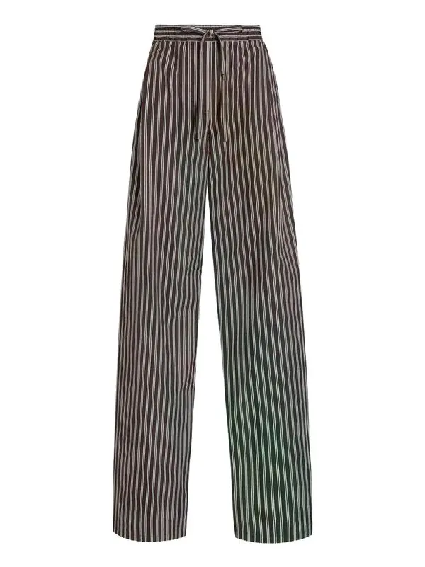 Dolce & Gabbana Striped Poplin Trousers - Brown