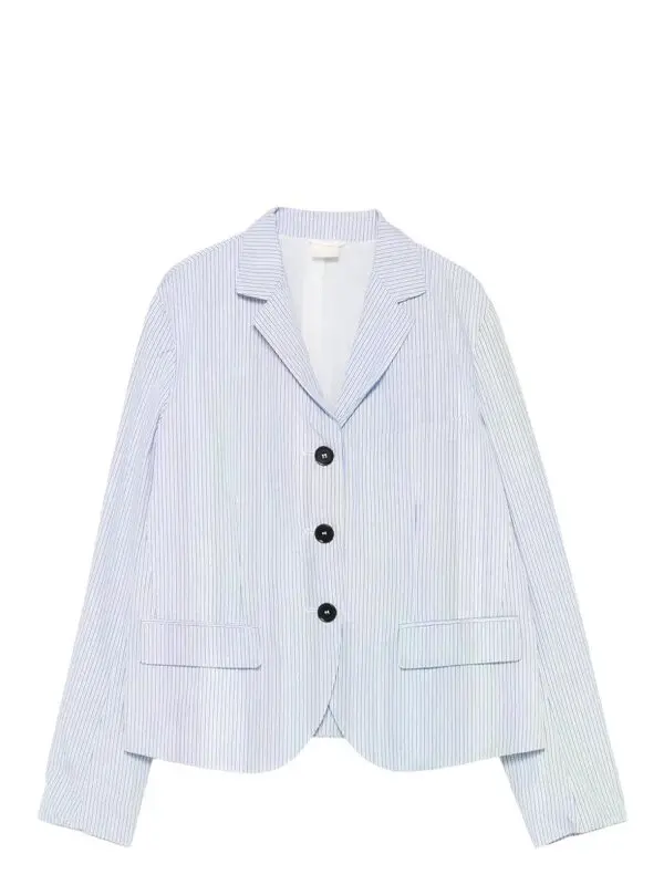 Aspesi Striped Button Blazer - White