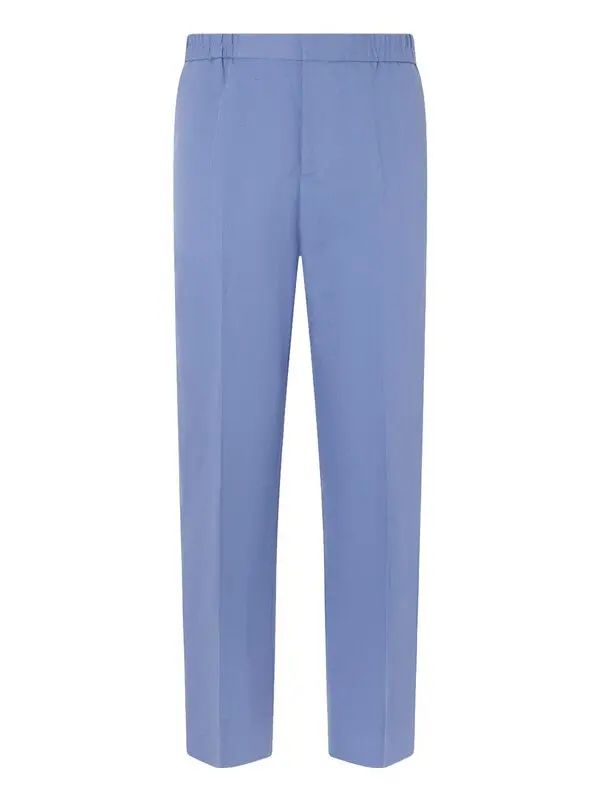 Paul Smith Straight-leg Cotton, Linen And Lyocell-blend Trousers - Blue