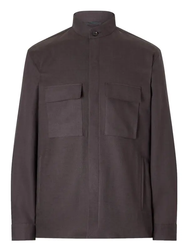Zegna Linen Overshirt - Brown