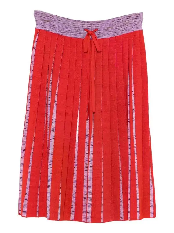 Missoni Drawstring Mini Skirt - Red