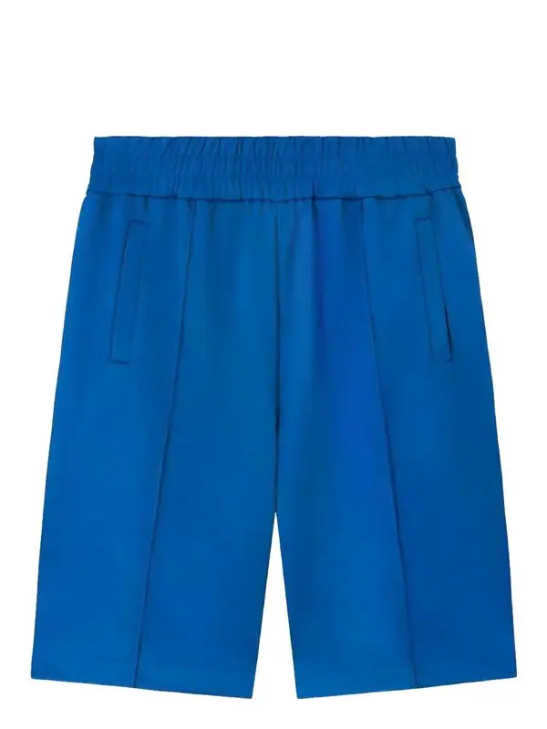 Palm Angels Curved Logo Track Shorts - Blue