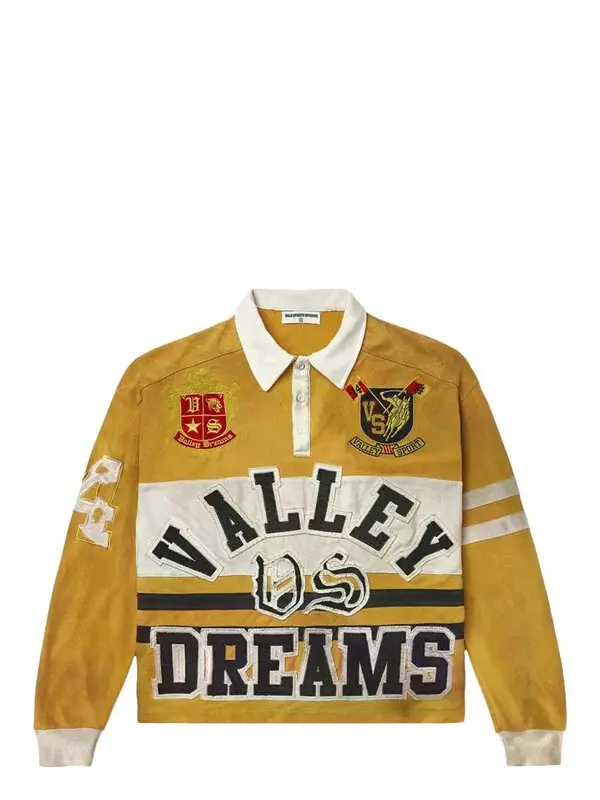 VALE FOREVER Dreams Embroidered-detail Polo Shirt - Yellow