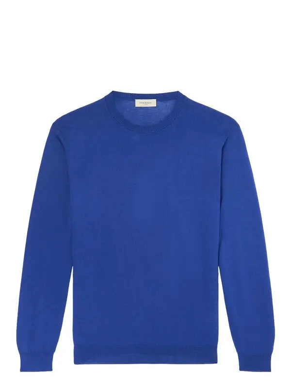 PIACENZA CASHMERE 1733 Cotton Sweater - Blue