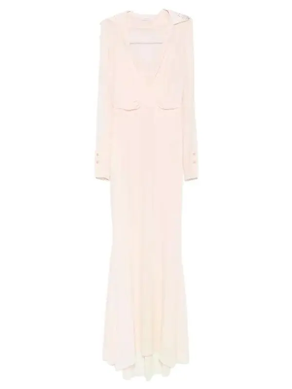 Patrizia Pepe Crystal-embellished Maxi Dress - Pink