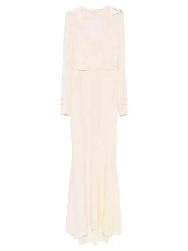 Patrizia Pepe Crystal-embellished Maxi Dress - Pink
