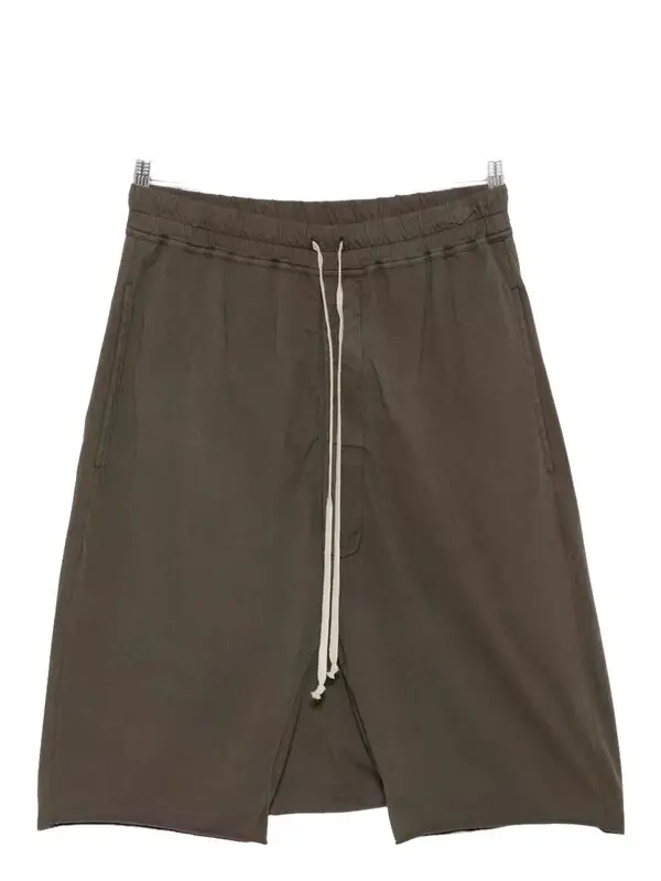 Rick Owens Drawstring Split Shorts - Brown