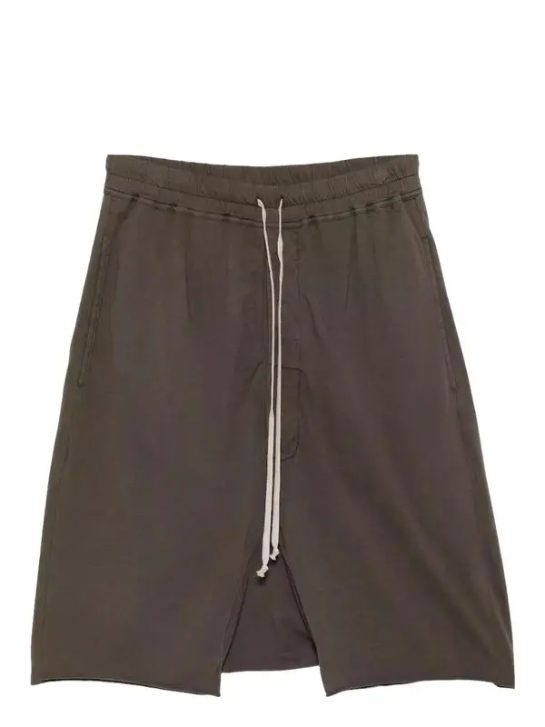 Rick Owens Drawstring Split Shorts - Brown