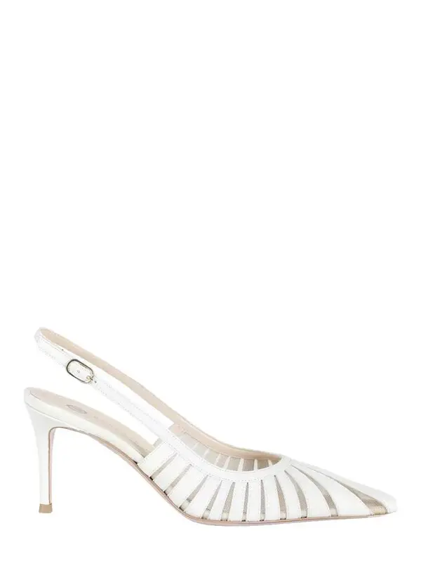 Roberto Festa Sunny Cut-out Slingback Heeled Pumps - White