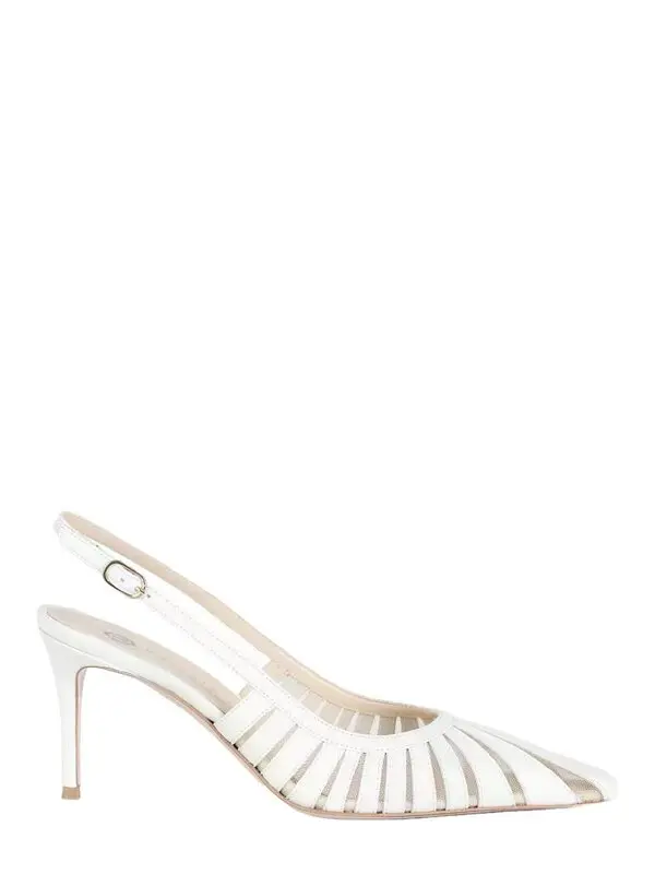 Roberto Festa Sunny Cut-out Slingback Heeled Pumps - White