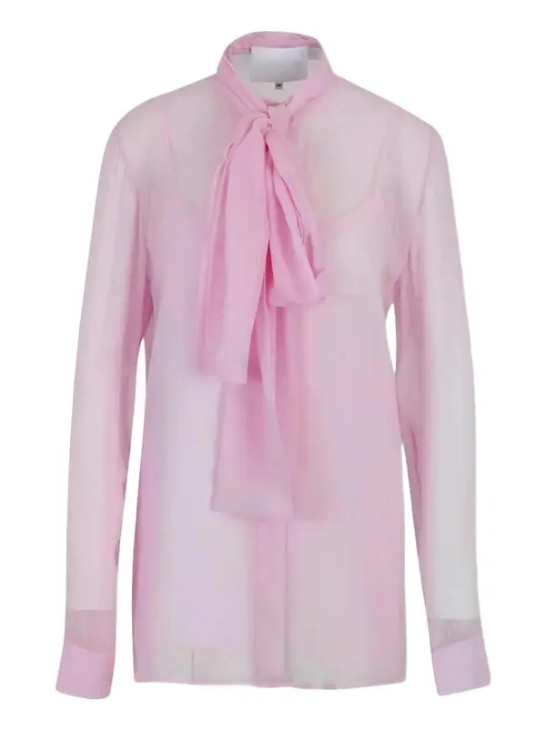 Costarellos Tie-neck Blouse - Pink