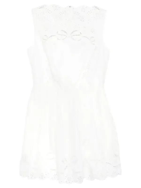 SELF-PORTRAIT Mini Dress - White