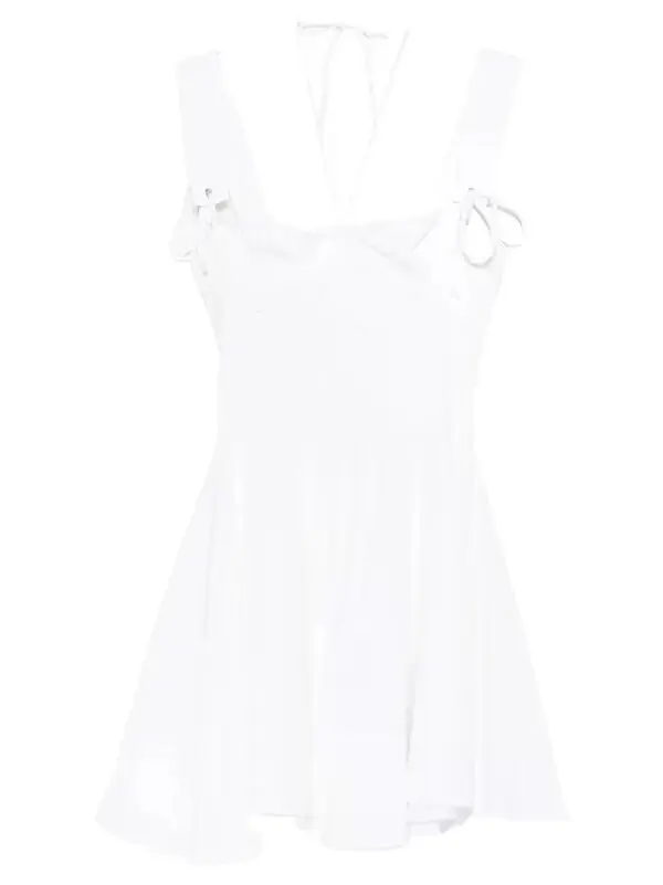 LES FILLES D'EVA Sleeveless Mini Dress With Tie-straps - White