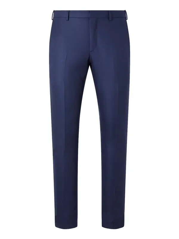 Brioni Straight-leg Wool Trousers - Blue