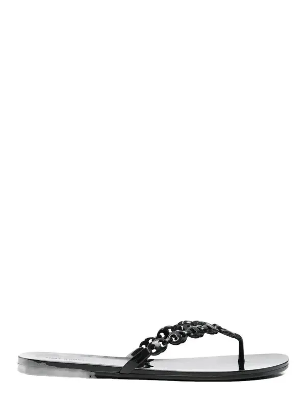 Tory Burch Gemini Chain-link Flip-flops - Black