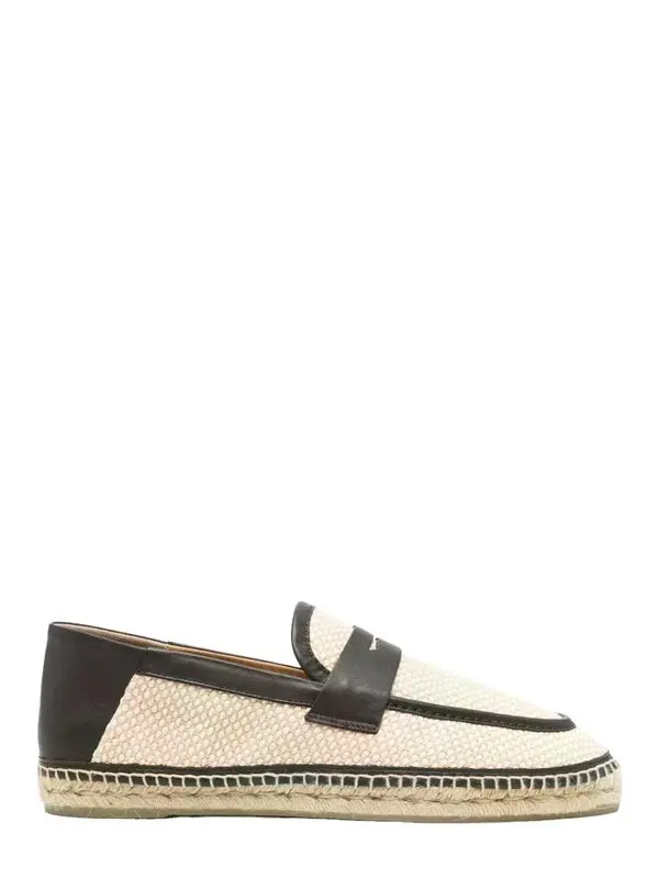 CastaÑer Norris Leather-trimmed Espadrilles - Neutrals