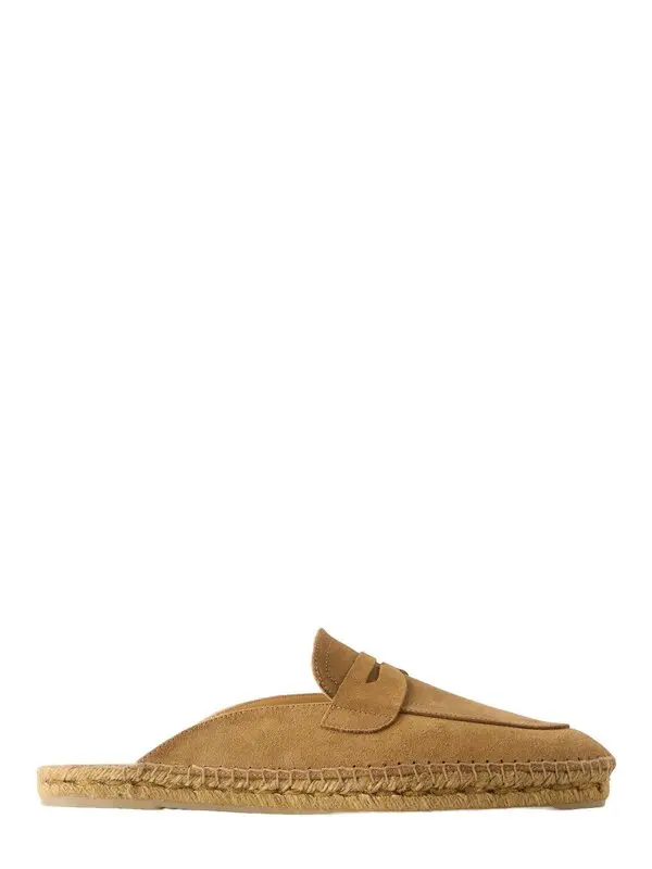 CastaÑer Nando Suede Backless Espadrilles - Neutrals