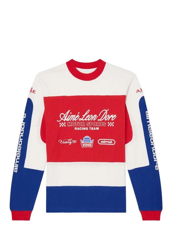 Aimé Leon Dore Motocross Printed Cotton-jersey T-shirt - Red