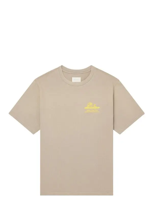 Aimé Leon Dore Unisphere Logo-print Cotton-jersey T-shirt - Neutrals