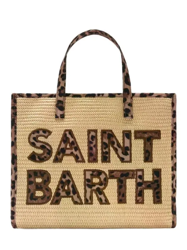 MC2 SAINT BARTH Vivian Leopard Print Tote Bag - Neutrals