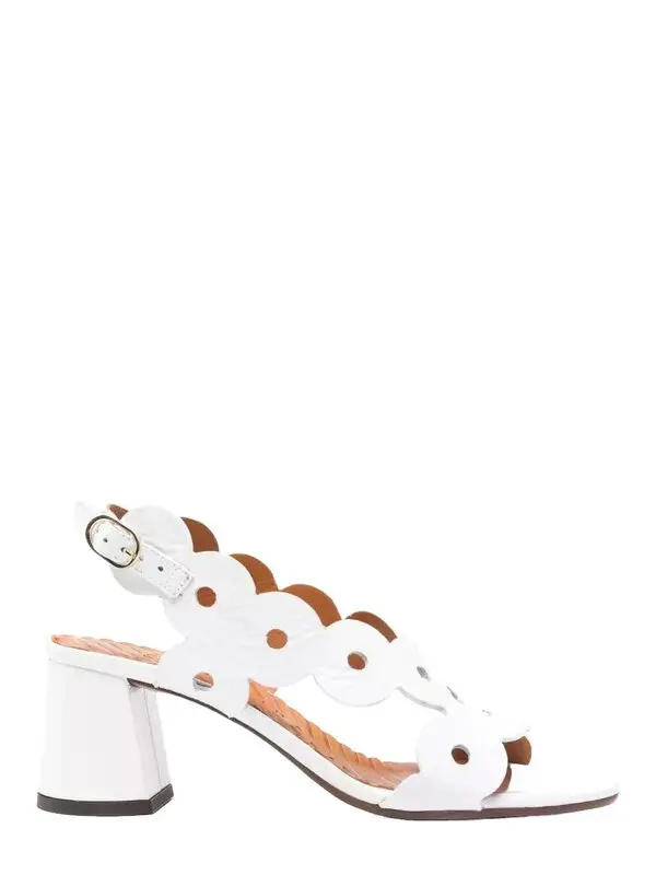 Chie Mihara Cutout Round Toe Sandals - White