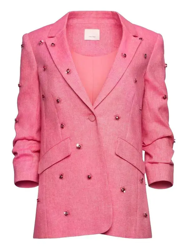 Cinq À Sept Paillette Detailed Blazer - Pink