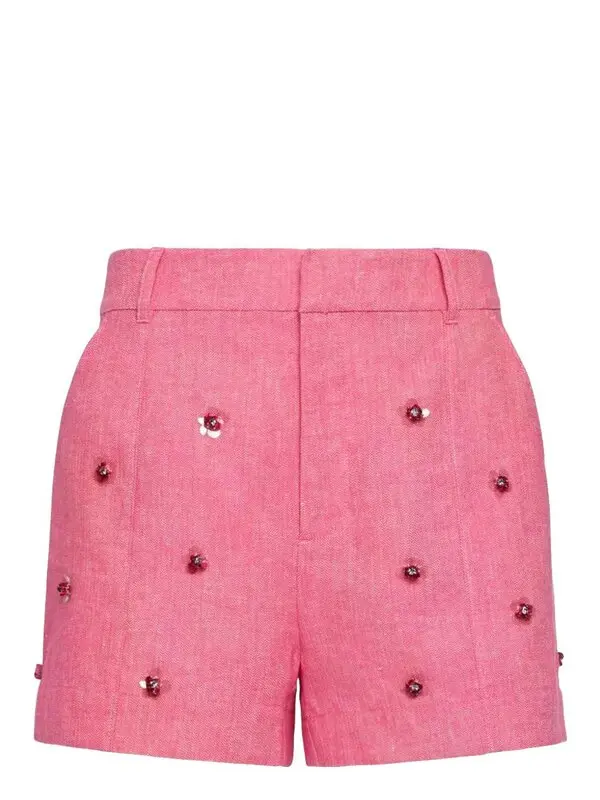 Cinq À Sept Wildflower Paillette Tora Shorts - Pink