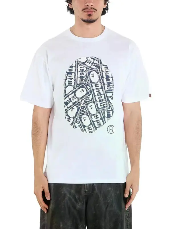 A BATHING APE Japanese Camo Label T-shirt - White