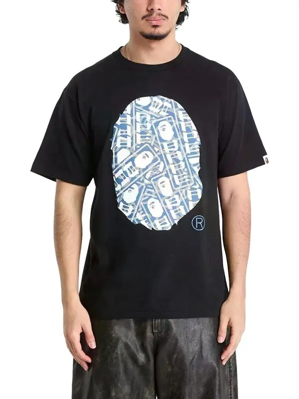 A BATHING APE Graphic Print T-shirt - Black