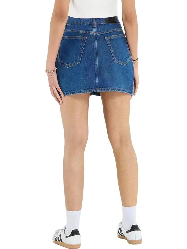 Adidas 3-stripes Denim Skirt - Blue