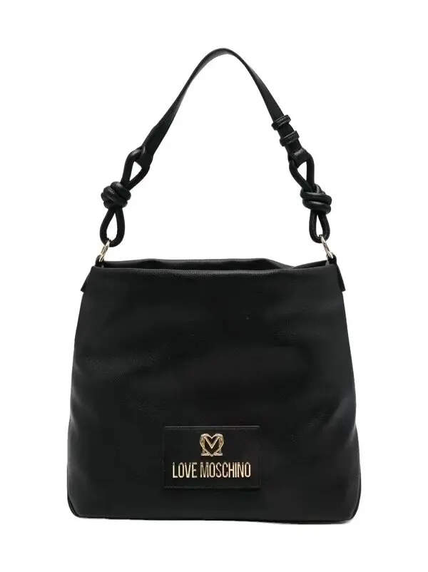Moschino Logo-plaque Shoulder Bag - Black