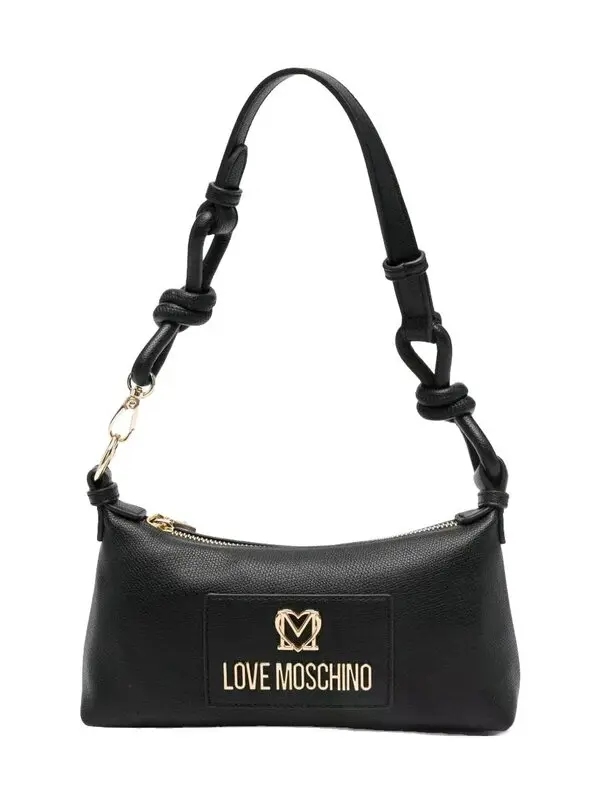 Moschino Logo-plaque Shoulder Bag - Black