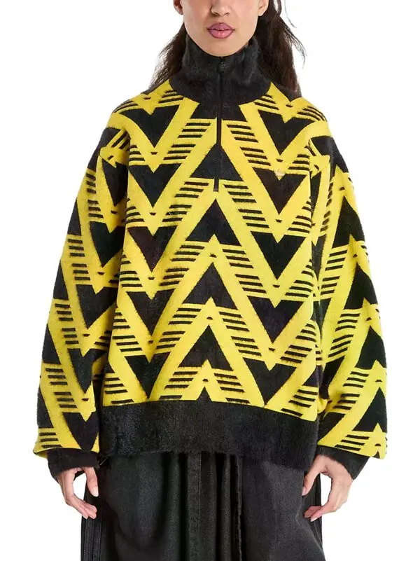 Adidas Knitted Half-zip Sweater - Yellow