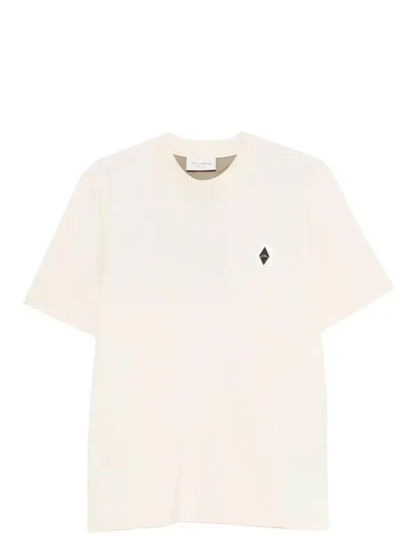 YES LONDON Logo-detail T-shirt - Neutrals
