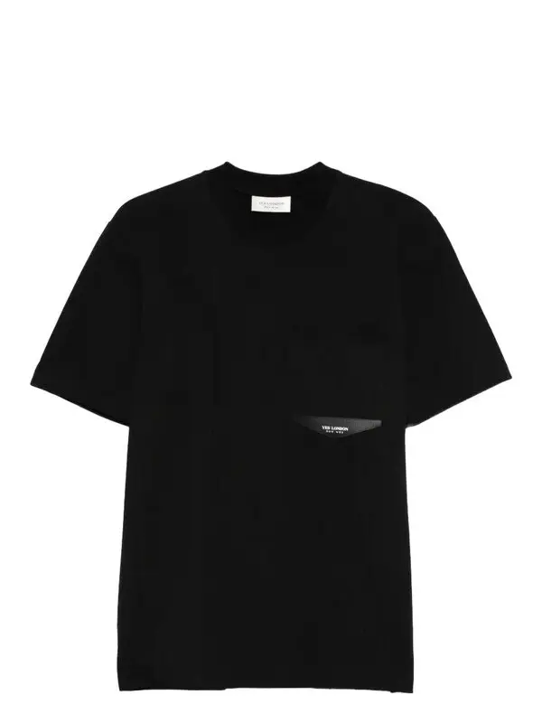 YES LONDON Round-neck Pocket T-shirt - Black